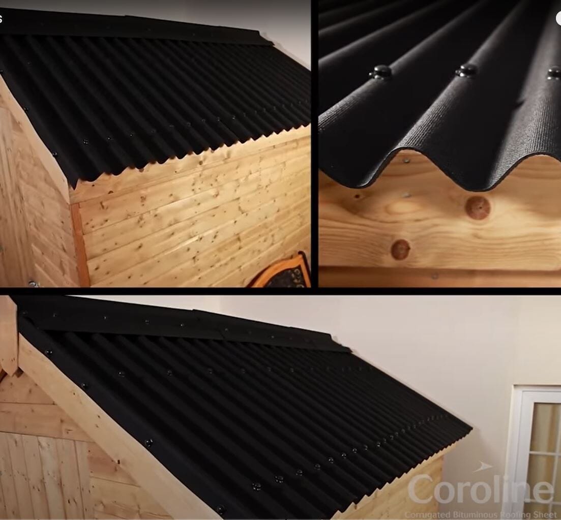 Coroline Bitumen Black Roof Sheets 2m X 950mm | RSUK
