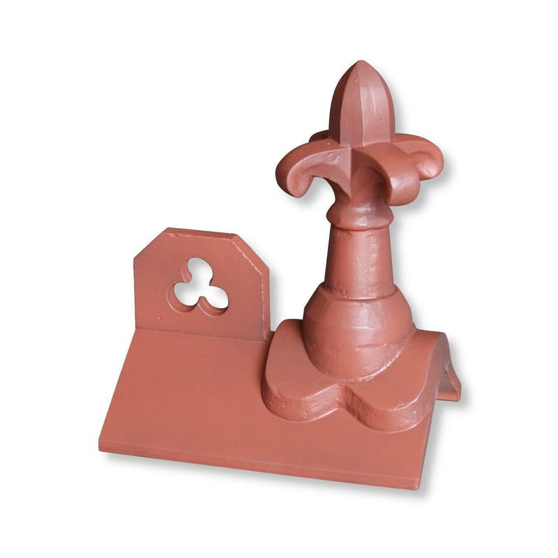 GRC Concrete Fleur de lys Low Profile Club Crested Ridge Tile Finial | RSUK